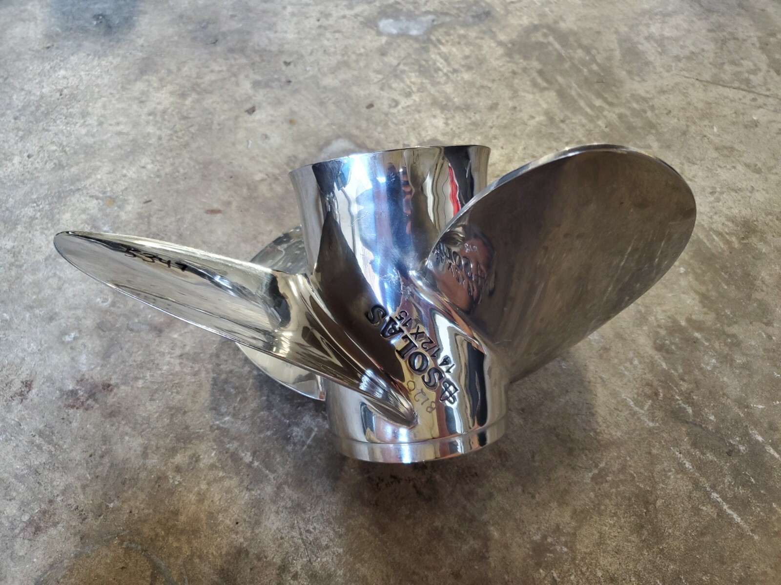 COUNTER 4 BLADE 14 1/2" X 15P SOLAS TITAN HR 4 SS PROP, OMC, 2554-145 ...