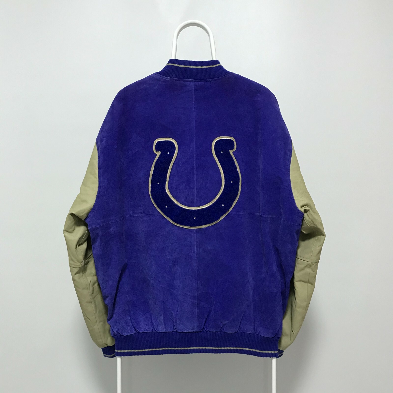 COLTS Indianapolis Vintage Leather Jacket Bomber NFL … - Gem
