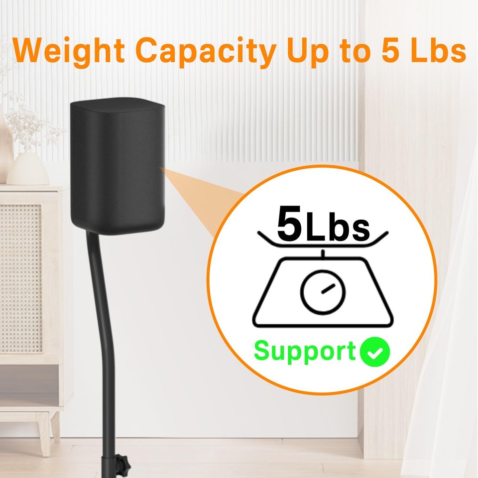 Universal Surround Speaker Stands Pair of Height Extend 33 to 42 ...