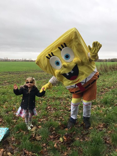 Sponge bob and Patrick adult sized mascot fancy dress costume hire in ...