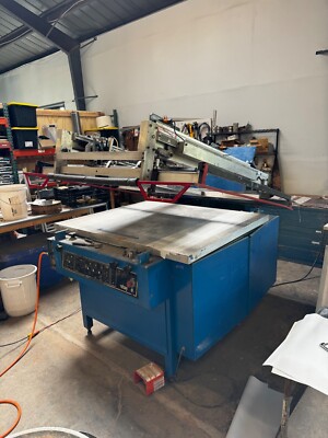 Large Graphic Silkscreen Press with vacuum table, used, works needs ...