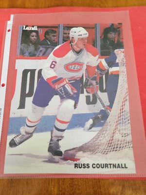 RUSS COURTNALL POSTER COLOR 8 BY 11 inches MONTREAL CANADIENS LE LUNDI ...