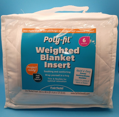 NEW! Poly-Fil Weighted Blanket Insert 6 Pounds 36 X 48 Inches White | eBay