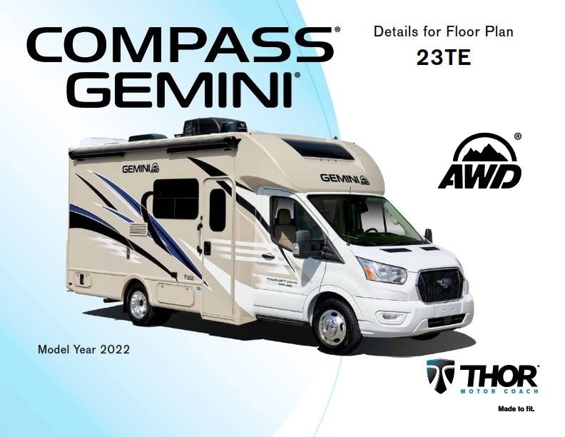 2022 Thor Motor Coach Compass RUV 23TE Class C Motorhome | eBay