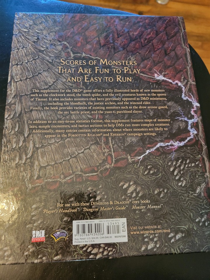 Dungeons and Dragons 3.5e Monster Manual IV 4 D&D RPG WotC | eBay