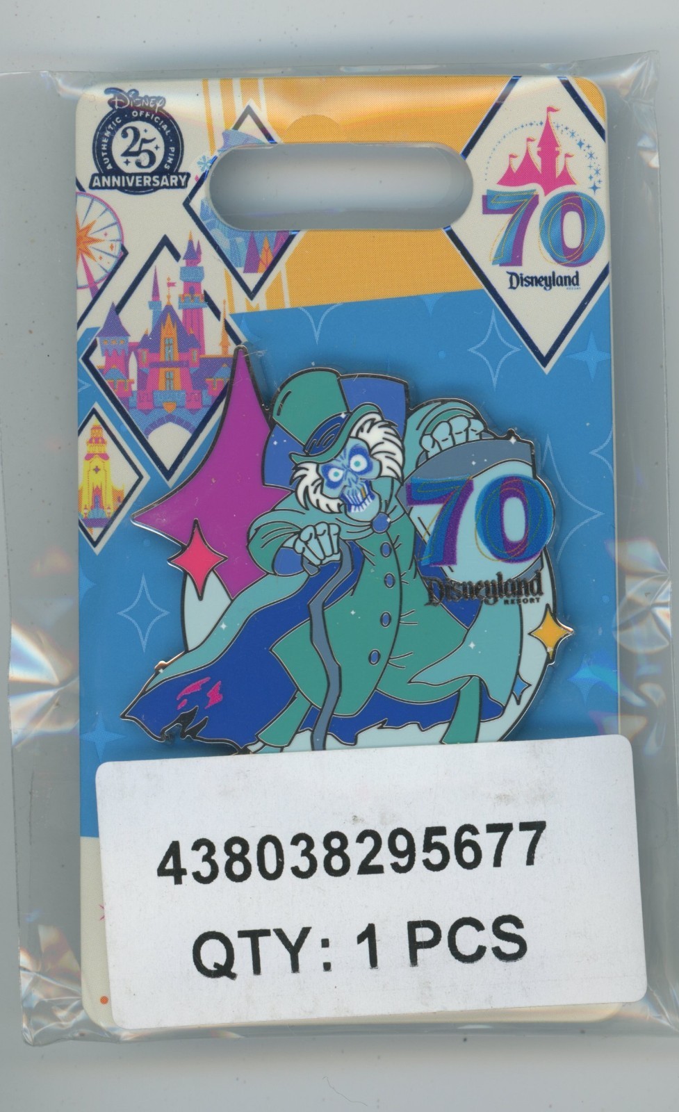 Disney Disneyland 70th Anniversary Haunted Mansion Hatbox Ghost Pin ...