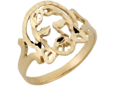 10k or 14k Yellow Real Gold Jesus Religious Diamond Cut 1.2cm Unisex ...