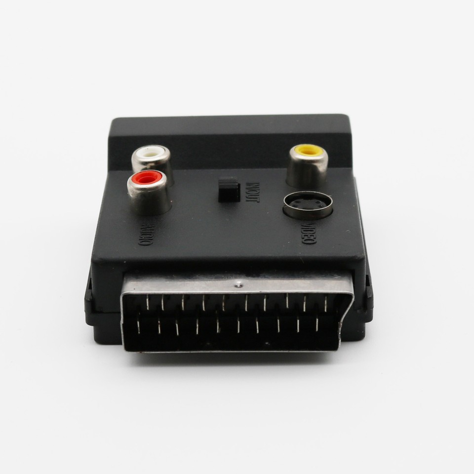 1x Switchable SCART Male to Female with S-Video 3 RCA Audio SCART ...