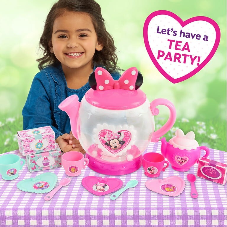 NEW DISNEY JUNIOR MINNIE MOUSE TERRIFIC TEAPOT SET 16 PIECE TOY FOR ...