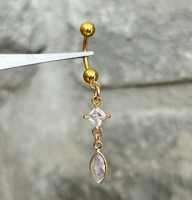 Unique Belly Button Piercing Ring Cubic Zirconia Sterling Silver925 | eBay