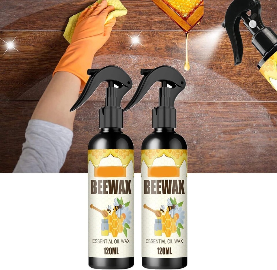 2× Bee Wax Furniture Polish Spray Natural Micro-Molecularized Beeswax w ...