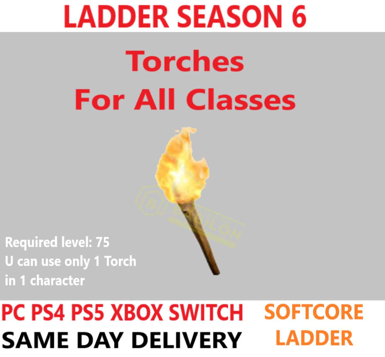 PC PS4 PS5 XBOX SWITCH LADDER ALL HELLFIRE TORCH D2R DIABLO 2 ...