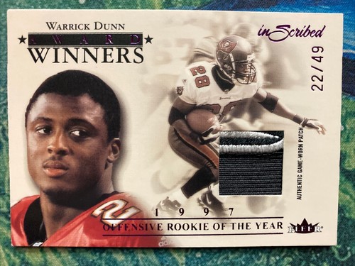 Warrick Dunn 2004 Fleer Inscribed Award Winners Jersey #AWJ-WD /49 Bucs ...