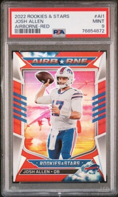 2022 Rookies and Stars JOSH ALLEN Airborne Red #d /99 PSA 9 | eBay