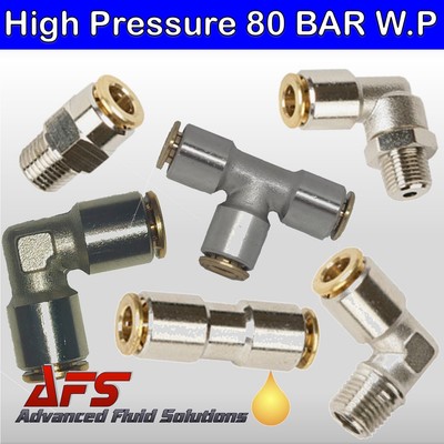 High Pressure Lubrication Fitting Push Fit for Oil Grease Water & Air ...