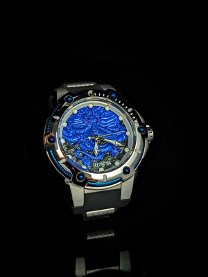Invicta Dragon Blue Face Chromed Automatic Men’s Watch Model: 25778 | eBay
