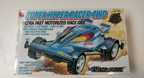 NEW,SEALED BANDAI #07ATTACK JACKAL 1989 Super Hyper Racer 4WD Motorized ...