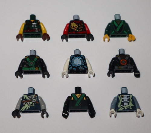Lego ® Lot 9 Torse + Bras + Main Minifig Figurine Ninjago Ninja Torso ...