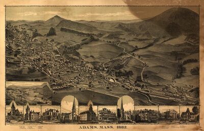 Panoramic Map of Adams MA 16x24 | eBay