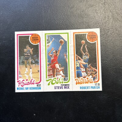 Michael Ray Richardson Steve mix Robert Parish 1980 81 Topps Basketball ...