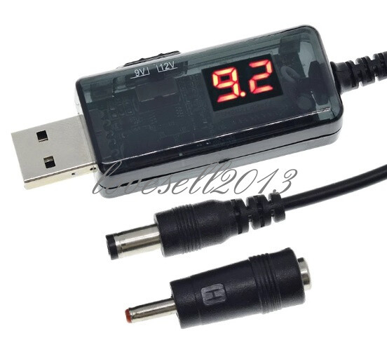 USB Boost Converter DC 5V to 9V 12V USB Step-up Converter Cable + 3.5x1 ...