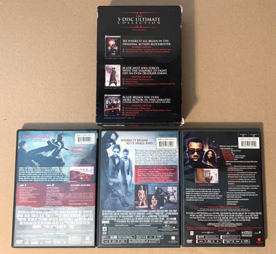 Blade Trilogy (DVD, 2005, 5-Disc Set) “ THE ULTIMATE COLLECTION” | eBay