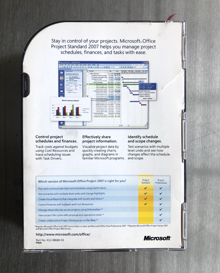 Microsoft Office Project Standard 2007 Upgrade | eBay
