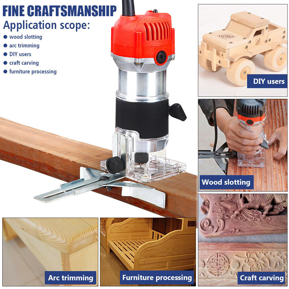 CONENTOOL Palm Router 800W Mini Hand Held Router Wood Laminator Trimmer ...