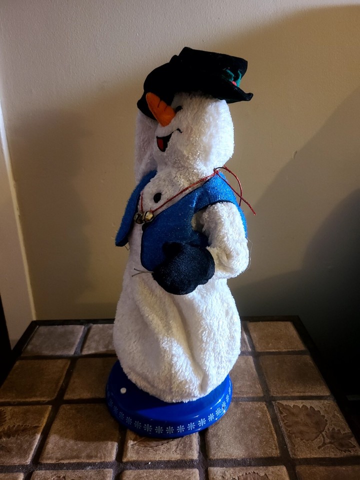 Gemmy Animated Blue Snow Miser Spinning Snowflake Snowman READ ...