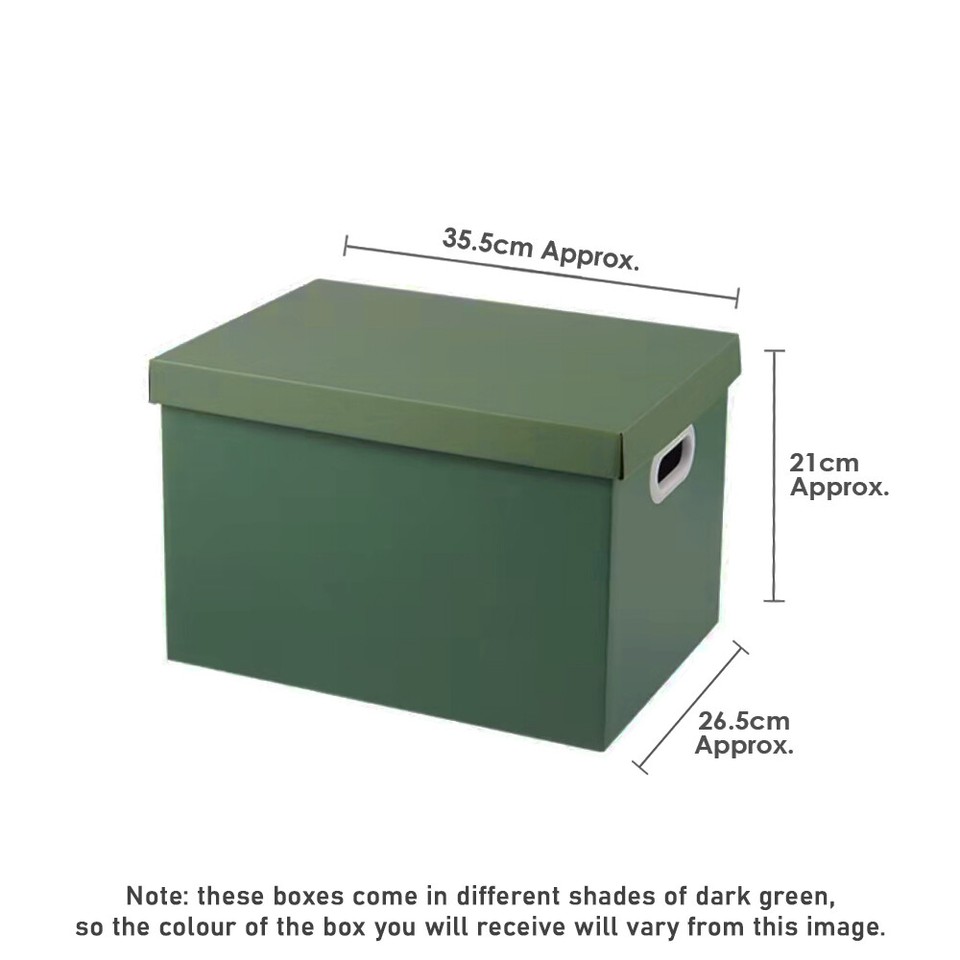 Cardboard Storage Boxes Strong Durable With Lid & Handles Home Office ...