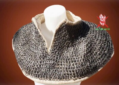 chainmail Aventail with Cotton Padded - collar (neck protection) | flat ...