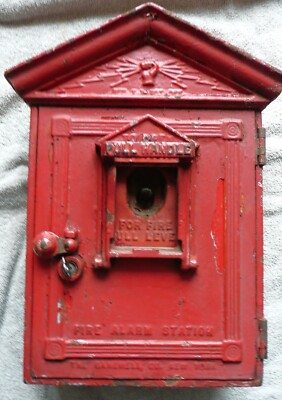 Early Gamewell Cast Iron Fire Alarm Box With Master Key - Heavy | eBay