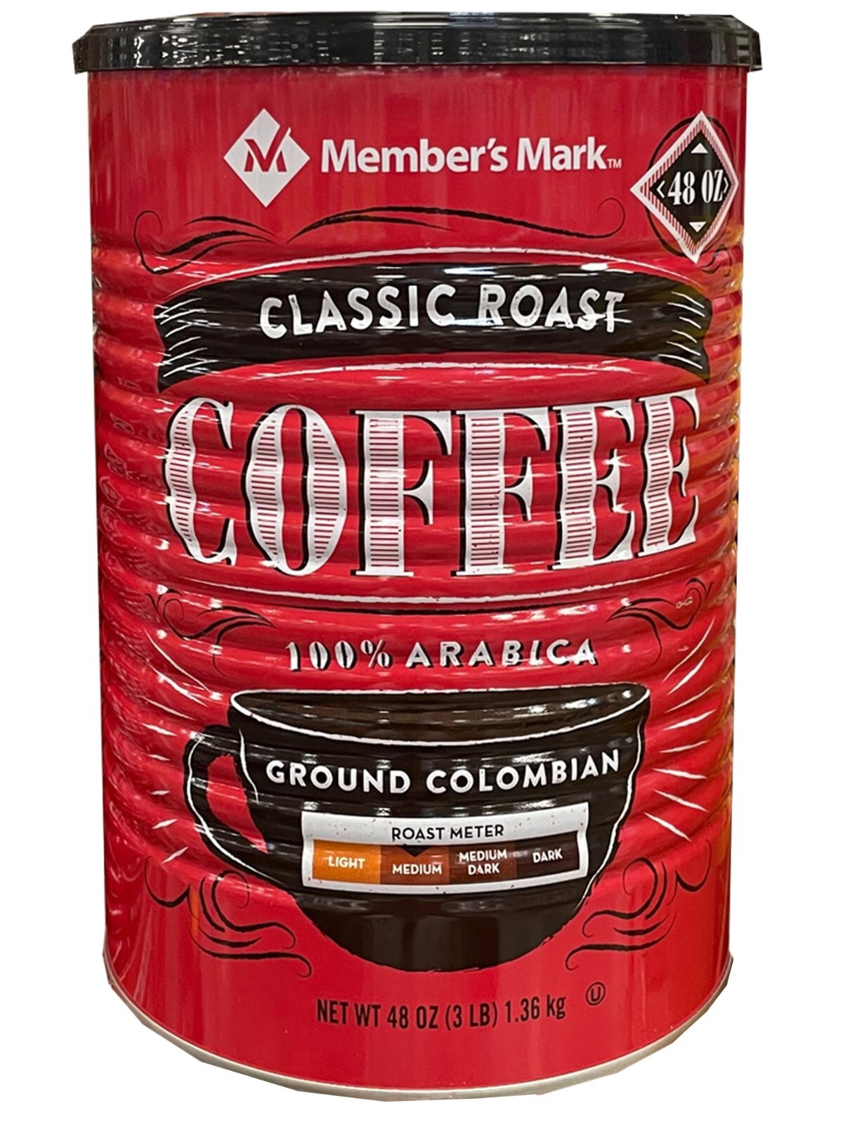 Member s Mark Classic Roast Ground Colombian Coffee (48 oz.) 3lb ...