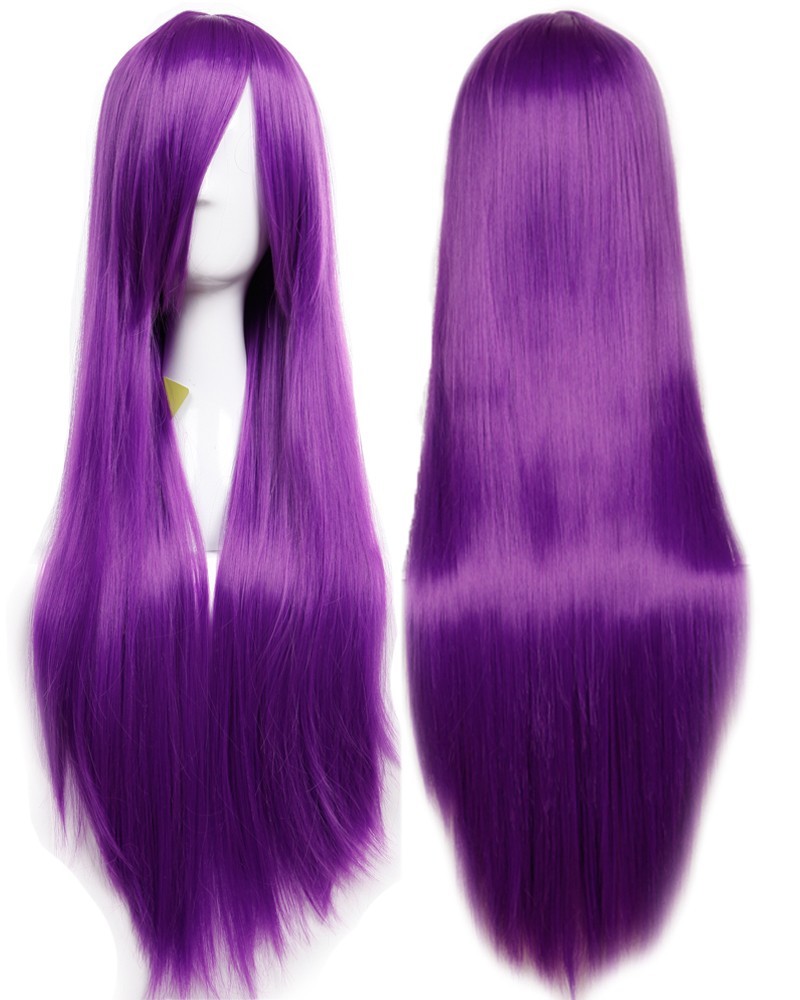 60-100cm Women Cosplay Wig Long Straight Wavy Anime Costume Full Wig ...