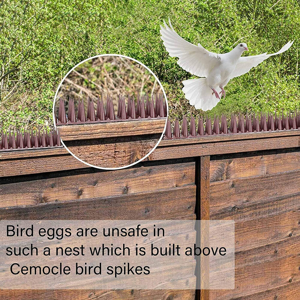 Cat Bird Repellent Spikes Outdoor Fence Security Plastic Deterrent ...