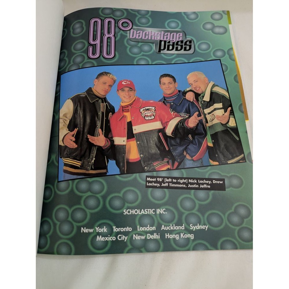 98 Degrees Backstage Pass Magazine Scrapbook 1999 Scholastic Boy Band ...