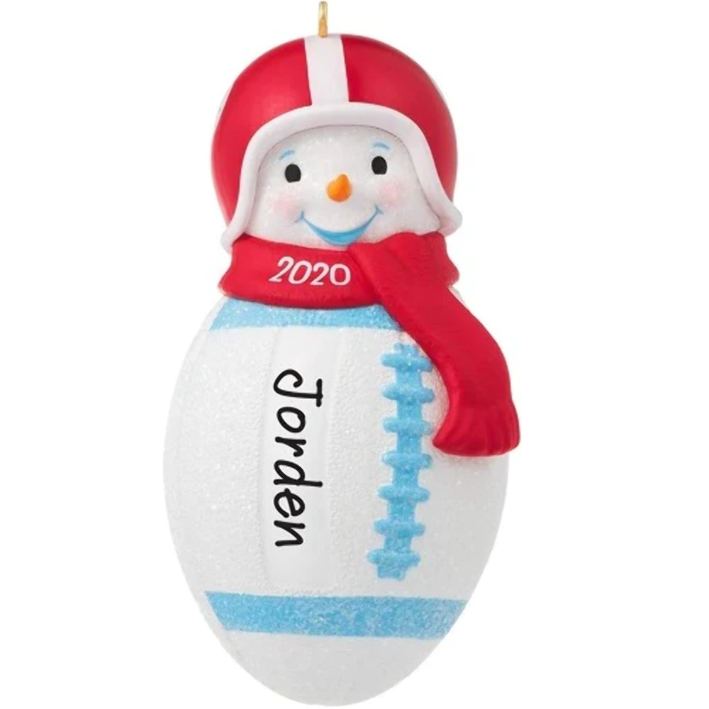 Hallmark Ornament 2020 Football Snowman, DIY Personalized | eBay