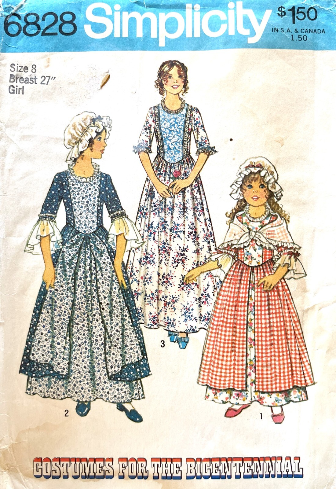 1970's Simplicity Girls' Costume for the Bicentennial Pattern 6828 Size ...