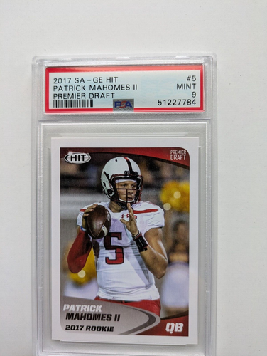 2017 SAGE Hit #5 Patrick Mahomes PSA 9 Premier Draft Rookie Card | eBay
