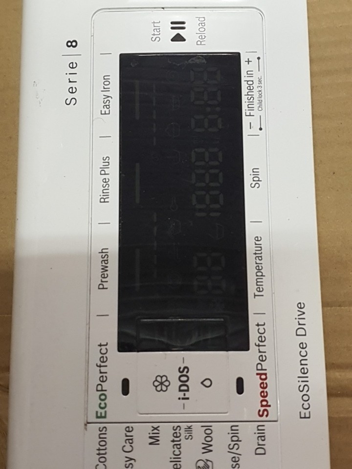 BOSCH SERIES 8 washing machine 8.5KG CONTROL FACE COMPLETE DISPLAY ...