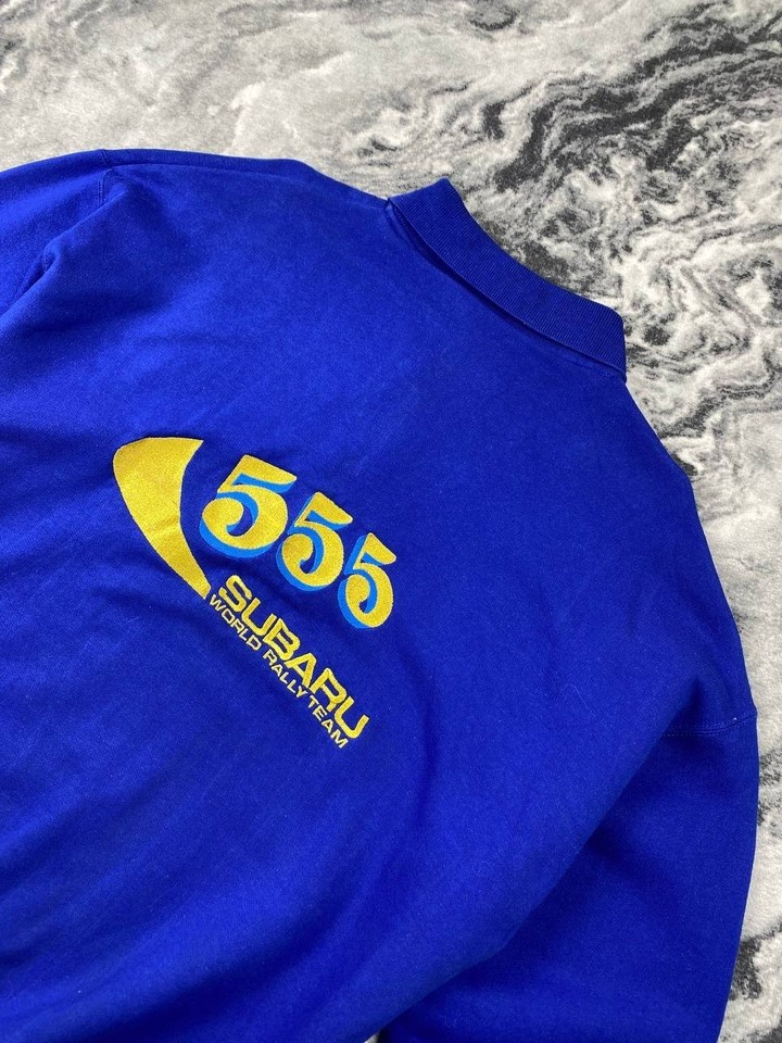 Subaru Embroidered Racing Rally Team 555 Polo Sweatshirt Men Size M ...