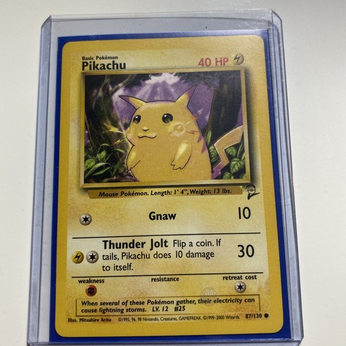 2nd Edition Pikachu YELLOW CHEEKS Base Set 1999 Pokemon Card MINT ! | eBay