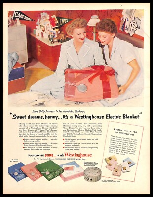 1952 Westinghouse Electric Blanket Vintage PRINT AD Sweet Dreams Gift ...