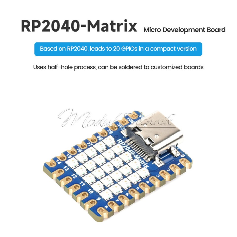 RP2040 Pico Mini Development Board 5×5 RGB LED Matrix Module RP2040 ...