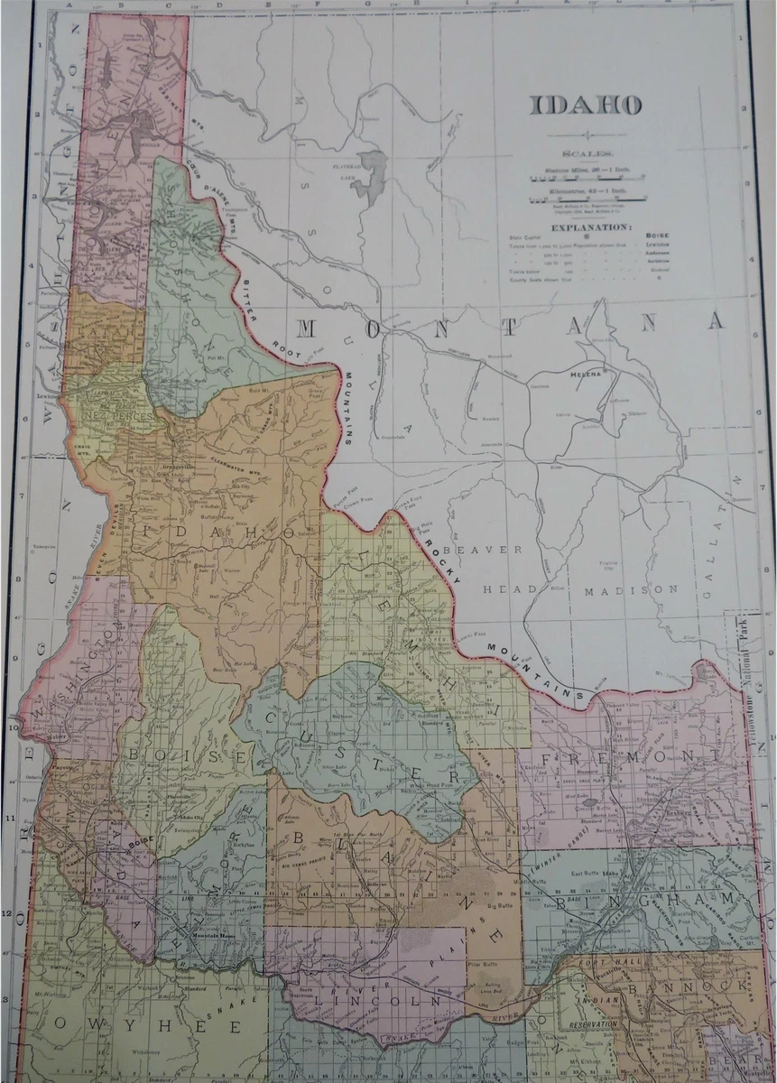 Bitterroot Mountains Map