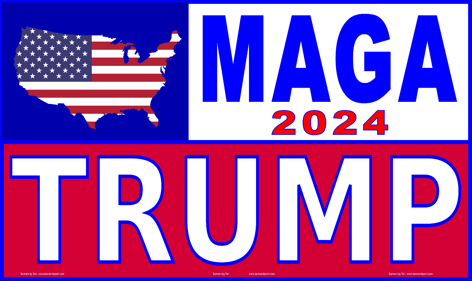 MAGA 2024 TRUMP - VERY LARGE - Banner Signs - Reinforced Vinyl -USA ...