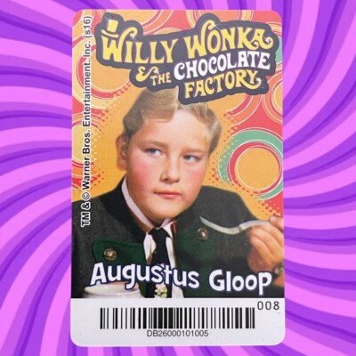 Willy Wonka and the chocolate factory Arcade Augustus Gloop Card | eBay