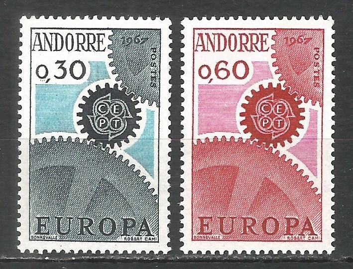 French Andorra 1967 , mint stamps MNH (**) Europa Cept | eBay