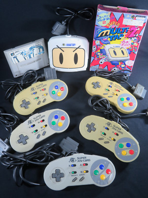 Bomberman 4 Super famicom 5 joy card controller multi tap 2 sfc ...