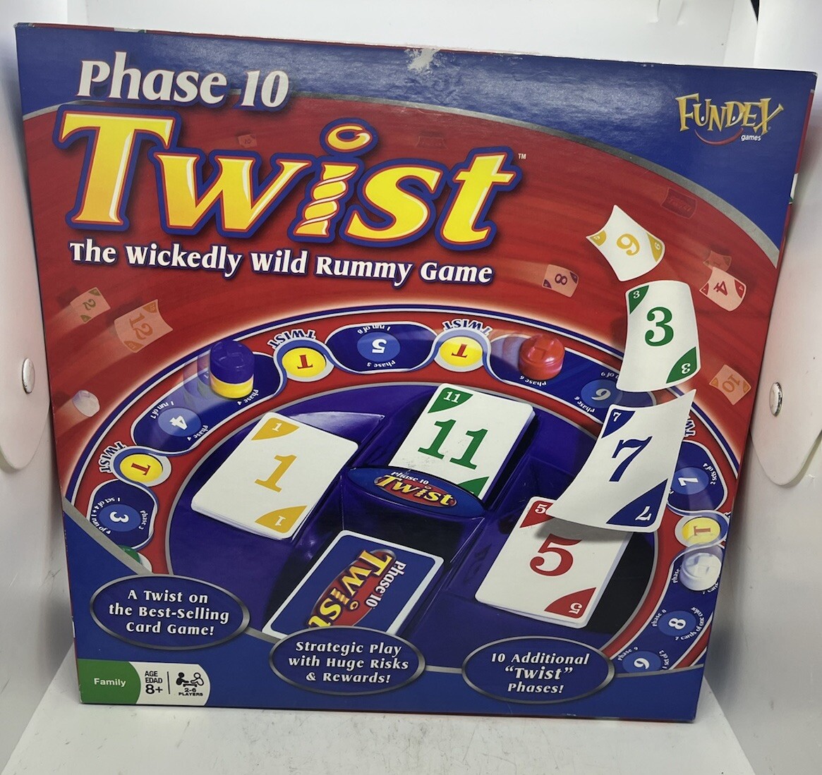 Phase 10 Twist Board Game The Wickedly Wide Rummy Game Fundex Game 100% ...